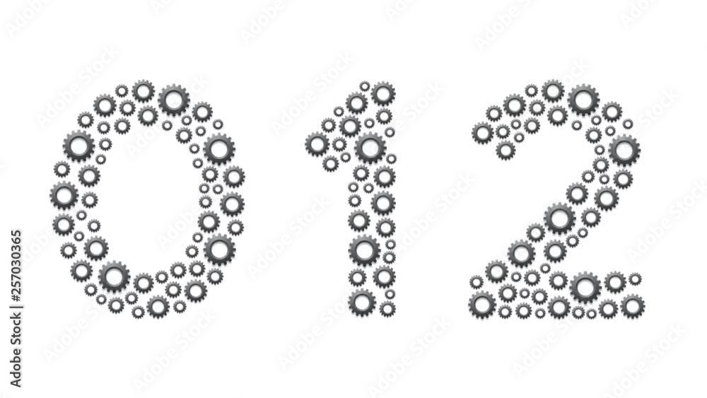 Vidéo Stock Alphabet set letter number zero to nine and punctuation ...