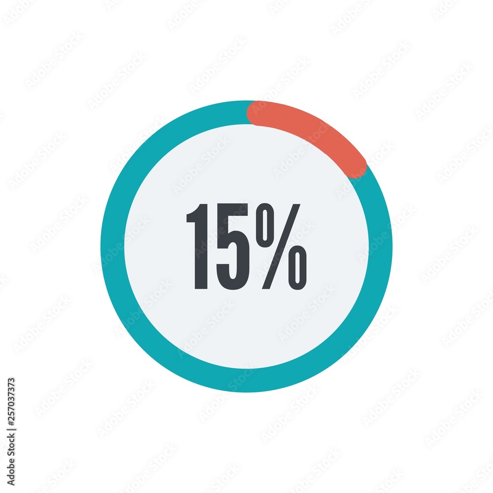 of circle percentage diagrams from 15% ready-to-use for web design ...