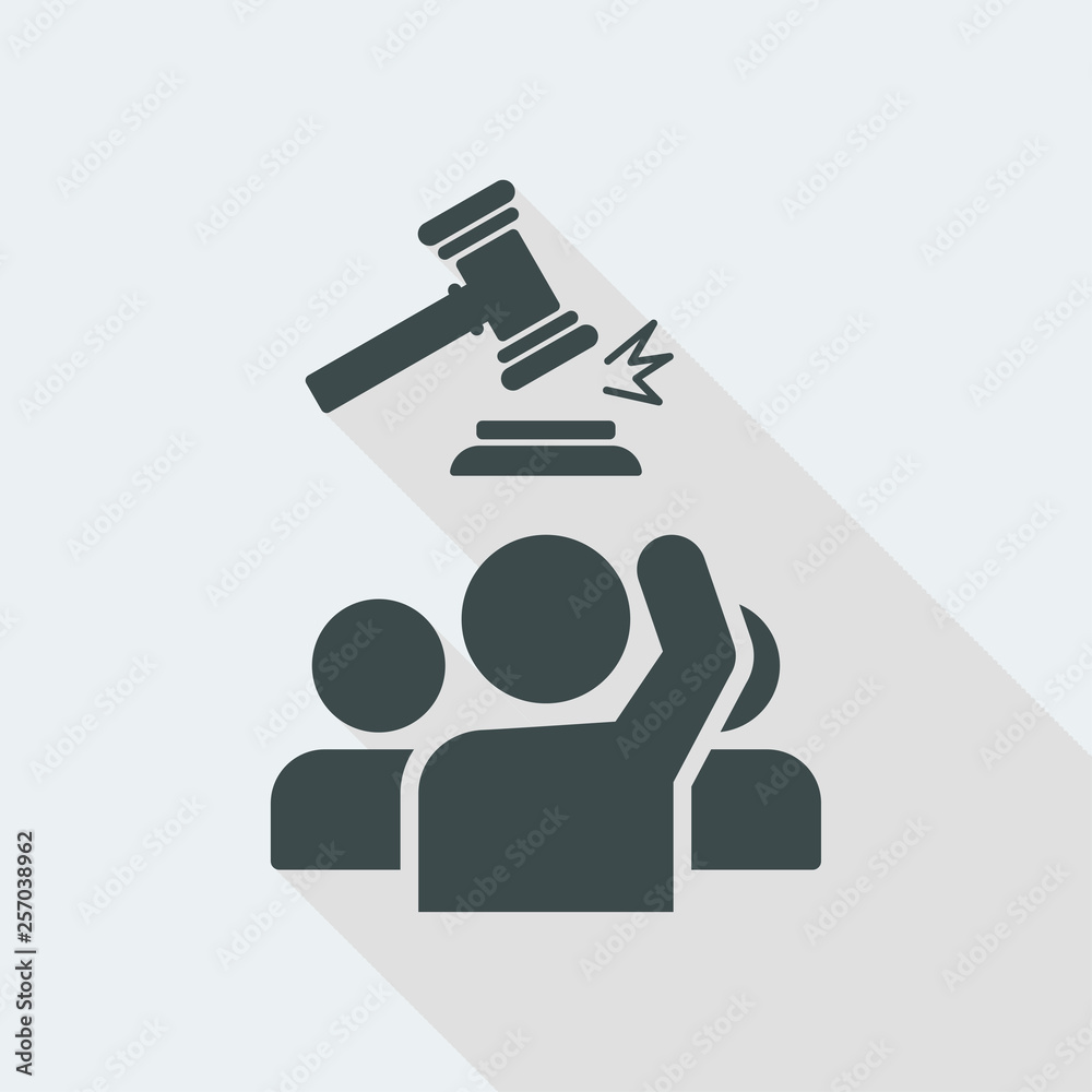 Auction competition winner icon Stock Vector | Adobe Stock