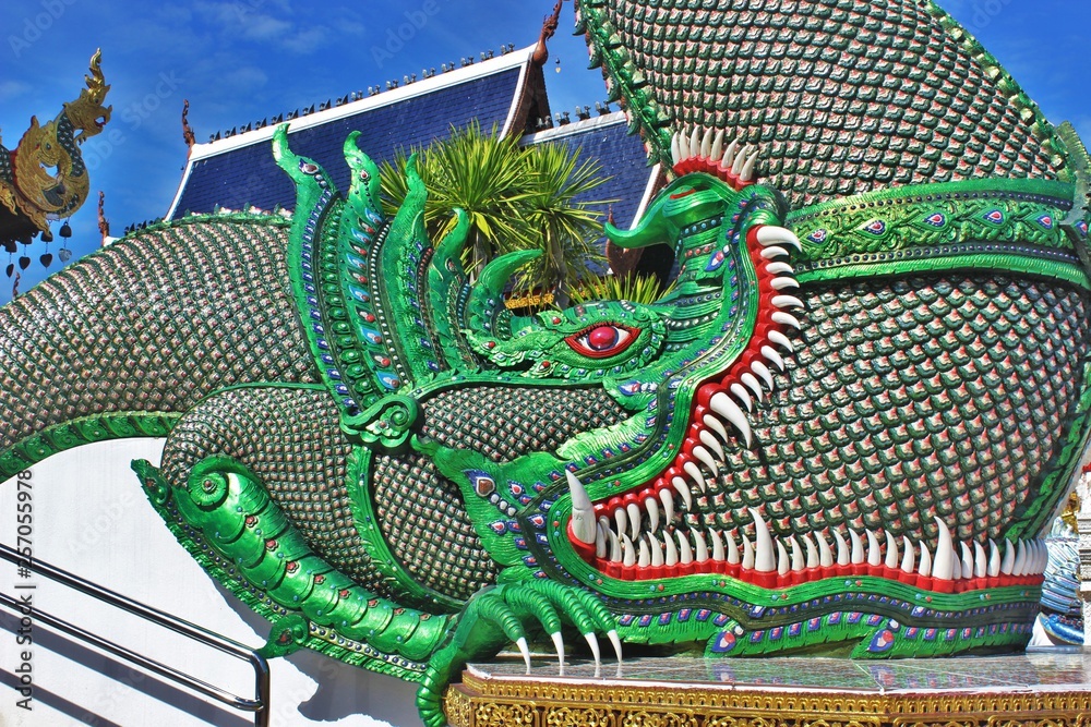 Great naga statue, King of nagas,Serpent. Naga statue at Banden temple ...