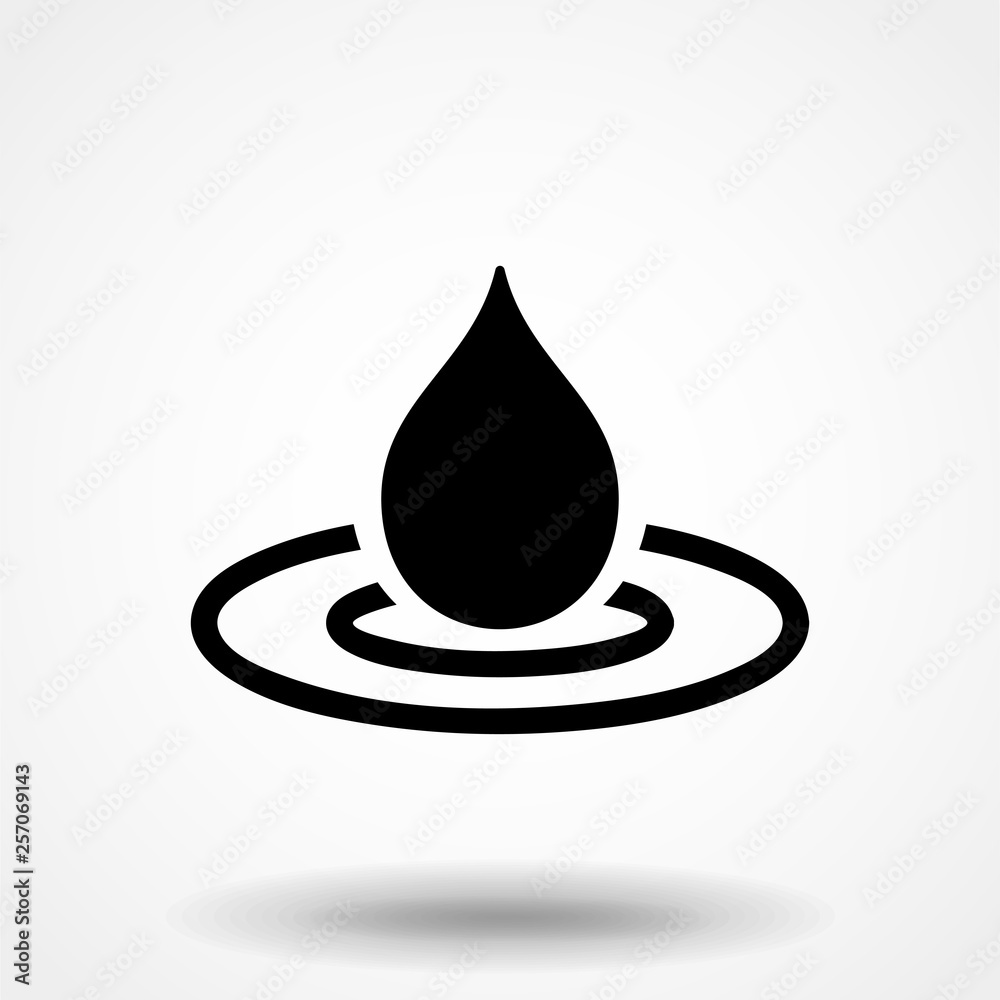 water icon, black icon, vector illustration Stock-Vektorgrafik | Adobe ...