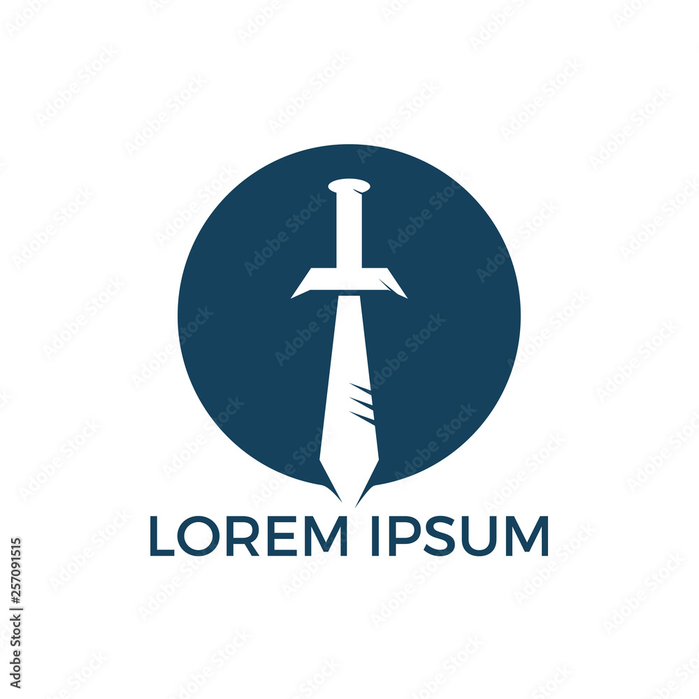 Sword guardian logo design. Elegant Shield logo designs concept vector ...