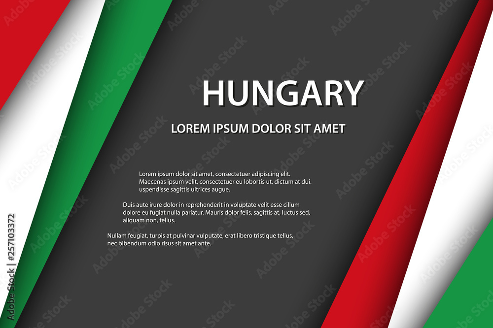 Vecteur Stock Vector background with Hungarian colors and free grey ...