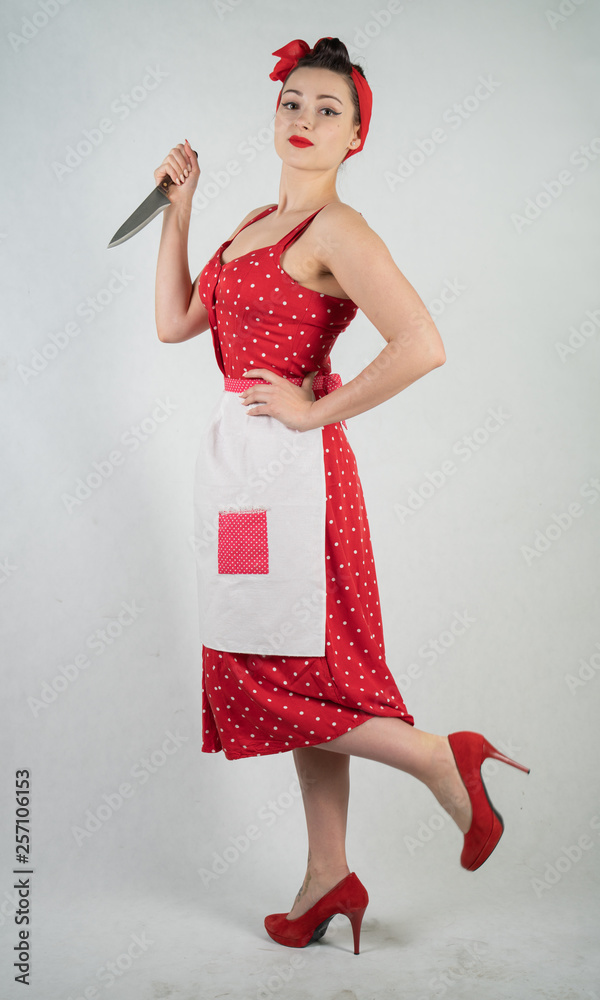 Pin Up Girl On Knife