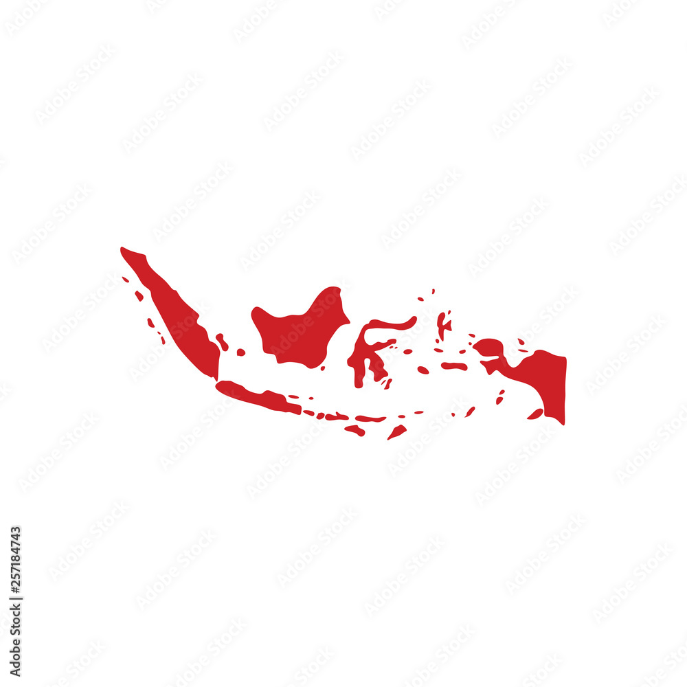 indonesia map logo icon vector symbol element Stock Vector | Adobe Stock