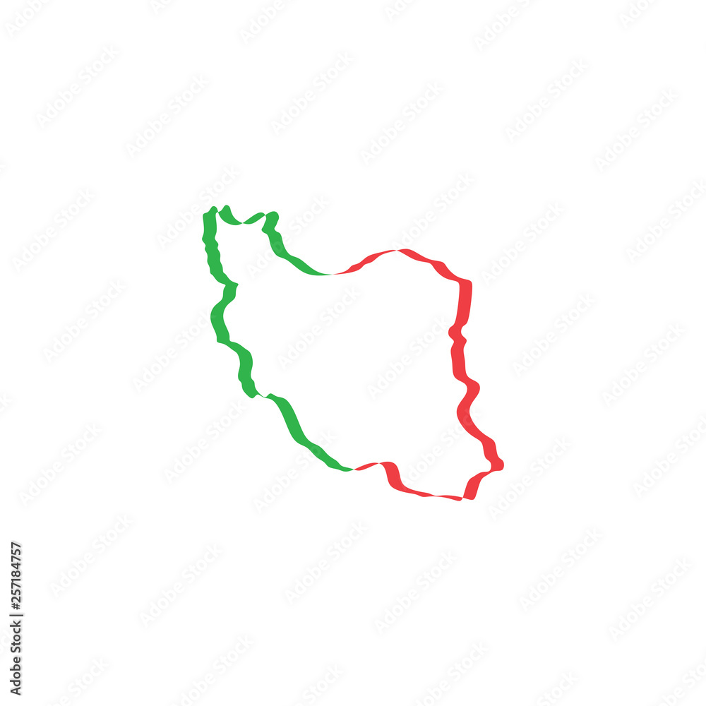 iran map icon vector symbol element Stock Vector | Adobe Stock