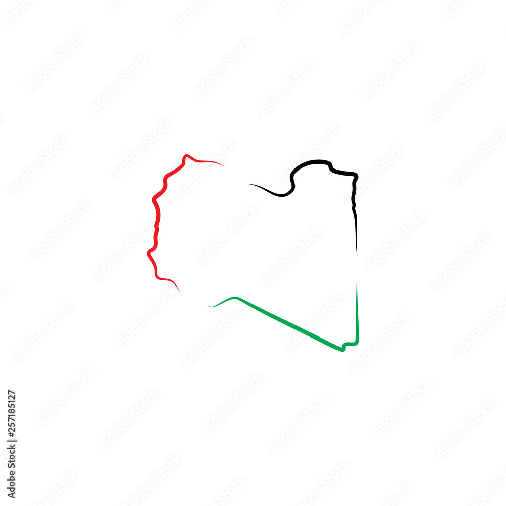 libya map logo icon vector symbol element Stock Vector | Adobe Stock