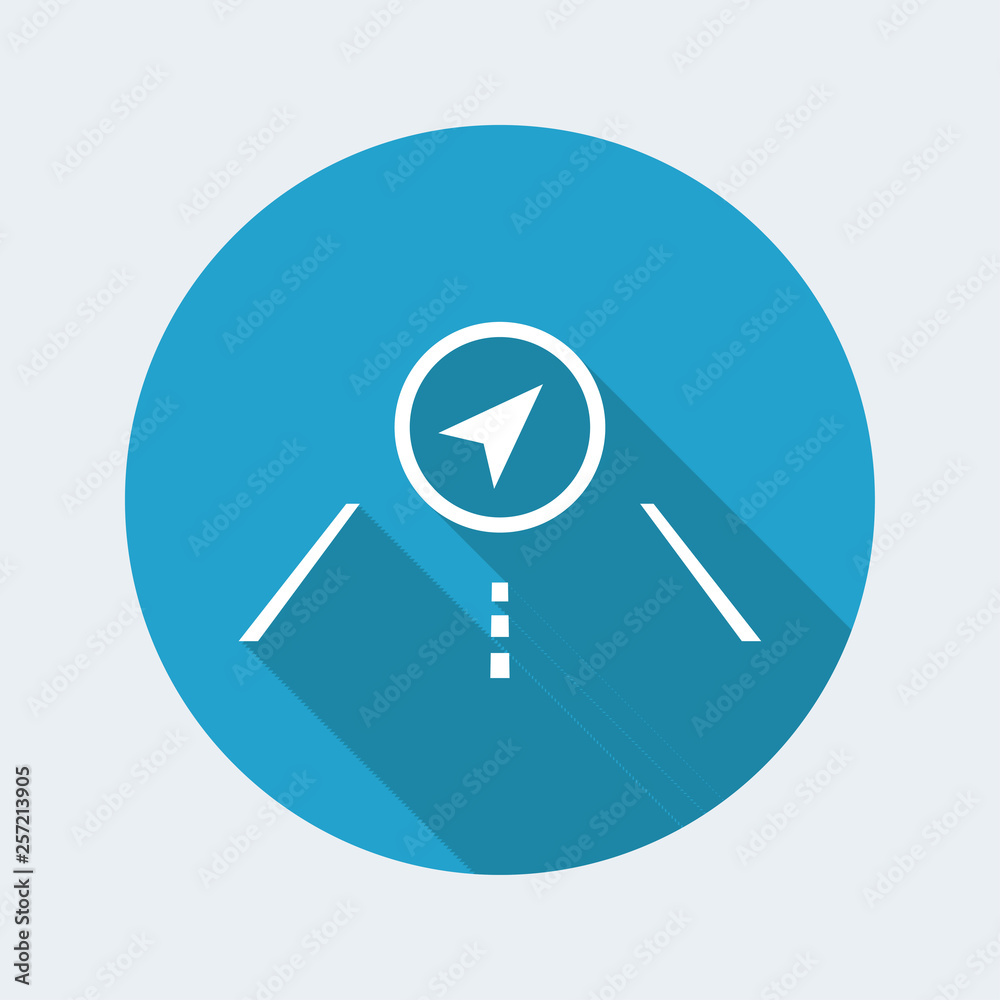 Road direction indicator. Flat, clean, minimal and isolated vector ...
