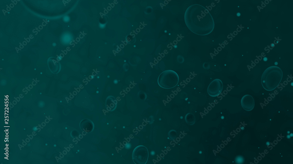 Blue infecting blood cells, bacteria and virus traveling through a vein ...