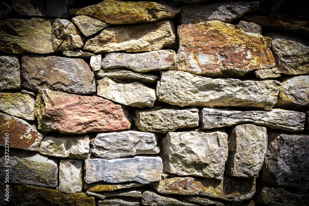 Eine alte Natursteinmauer Stock Photo | Adobe Stock