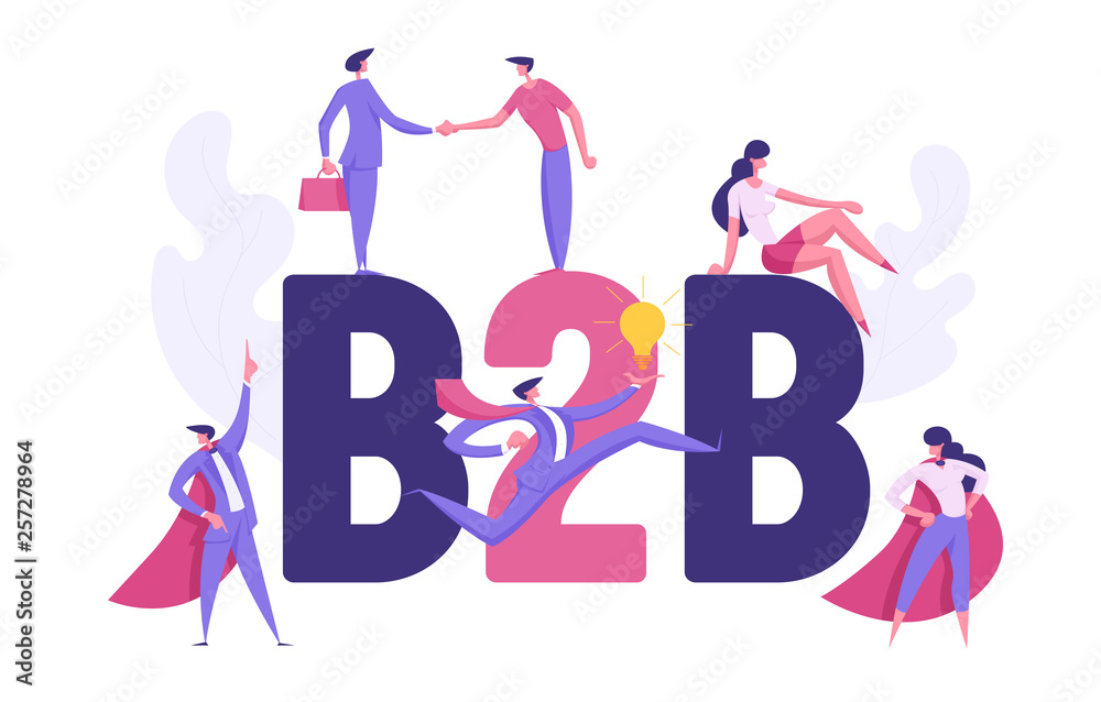 B2B, Business to Business Partnership Collaboration Concept. Business ...