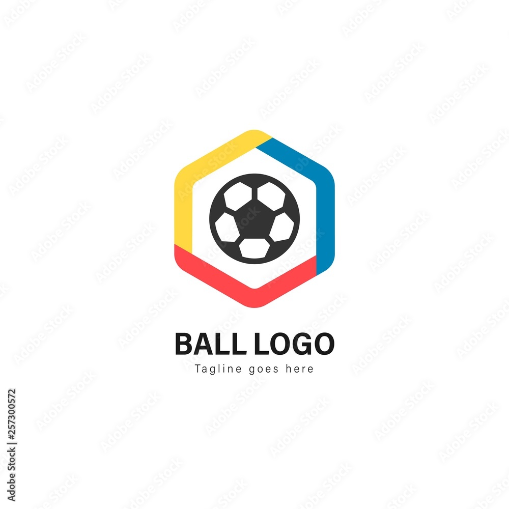 Soccer logo template design. Soccer logo with modern frame vector ...