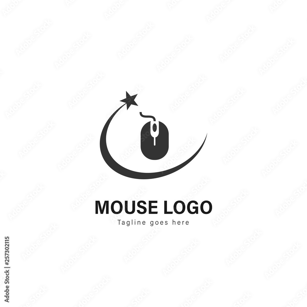 Computer logo template design. Computer logo with modern frame vector ...
