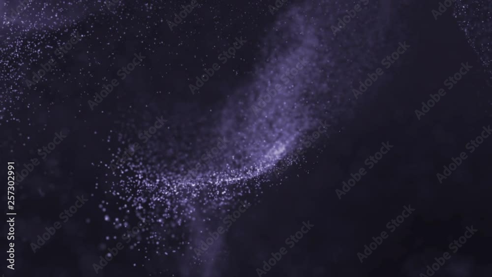 Glittering particles spreading in space. Abstract 4k background ...