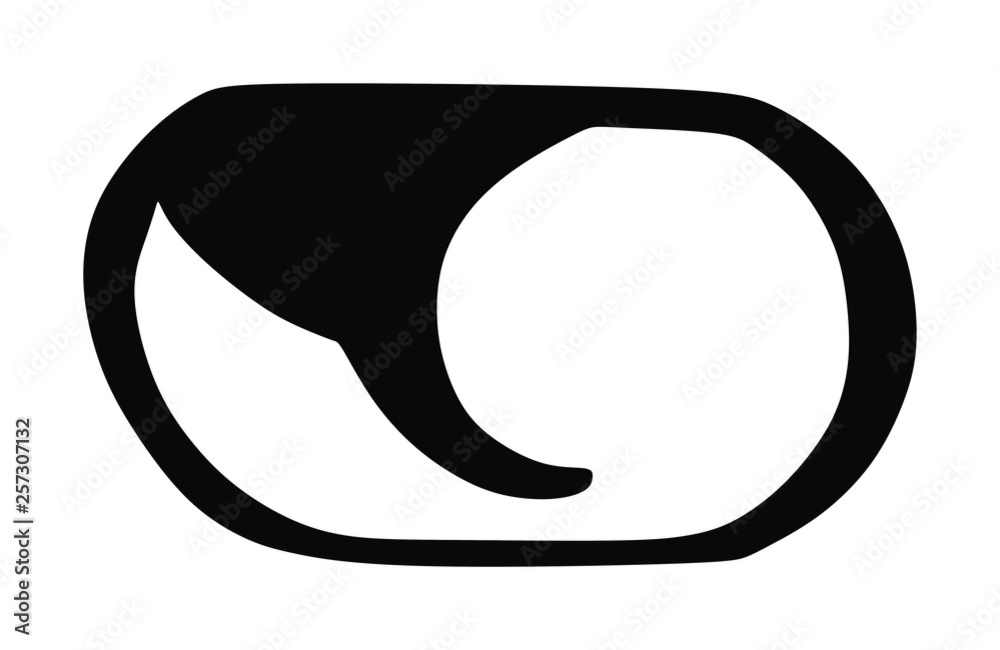 Trigger of gun or rifle vector silhouette illustration isolated on ...