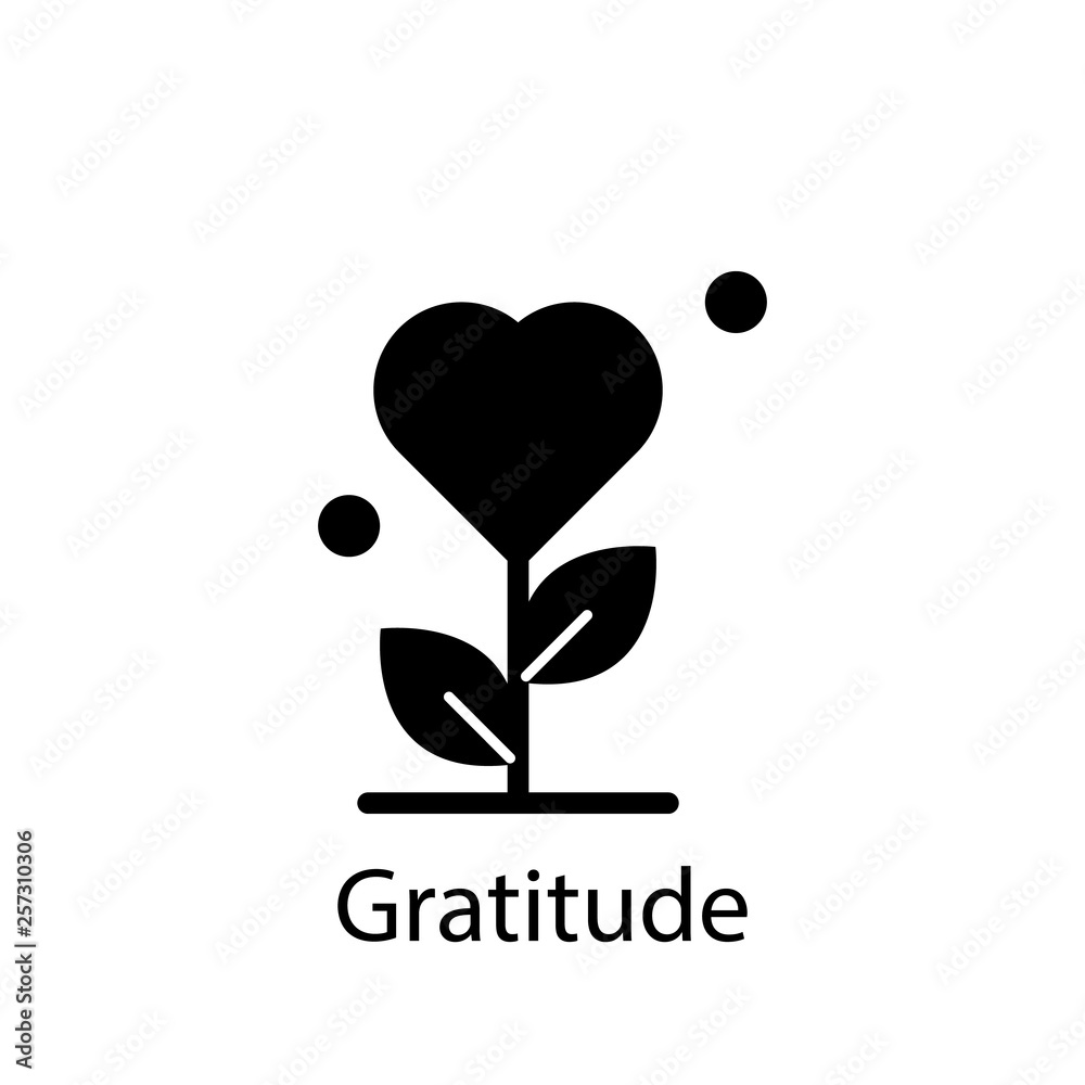 gratitude, growth, heart, love icon. Element of Peace and humanrights ...