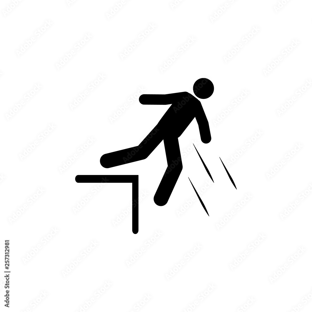 Man, stair, fall, icon. Element of man fall down. Premium quality ...