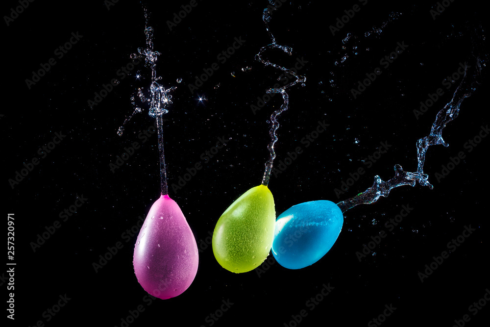 Amazing explosion big water color balloon bomb with splash water on ...