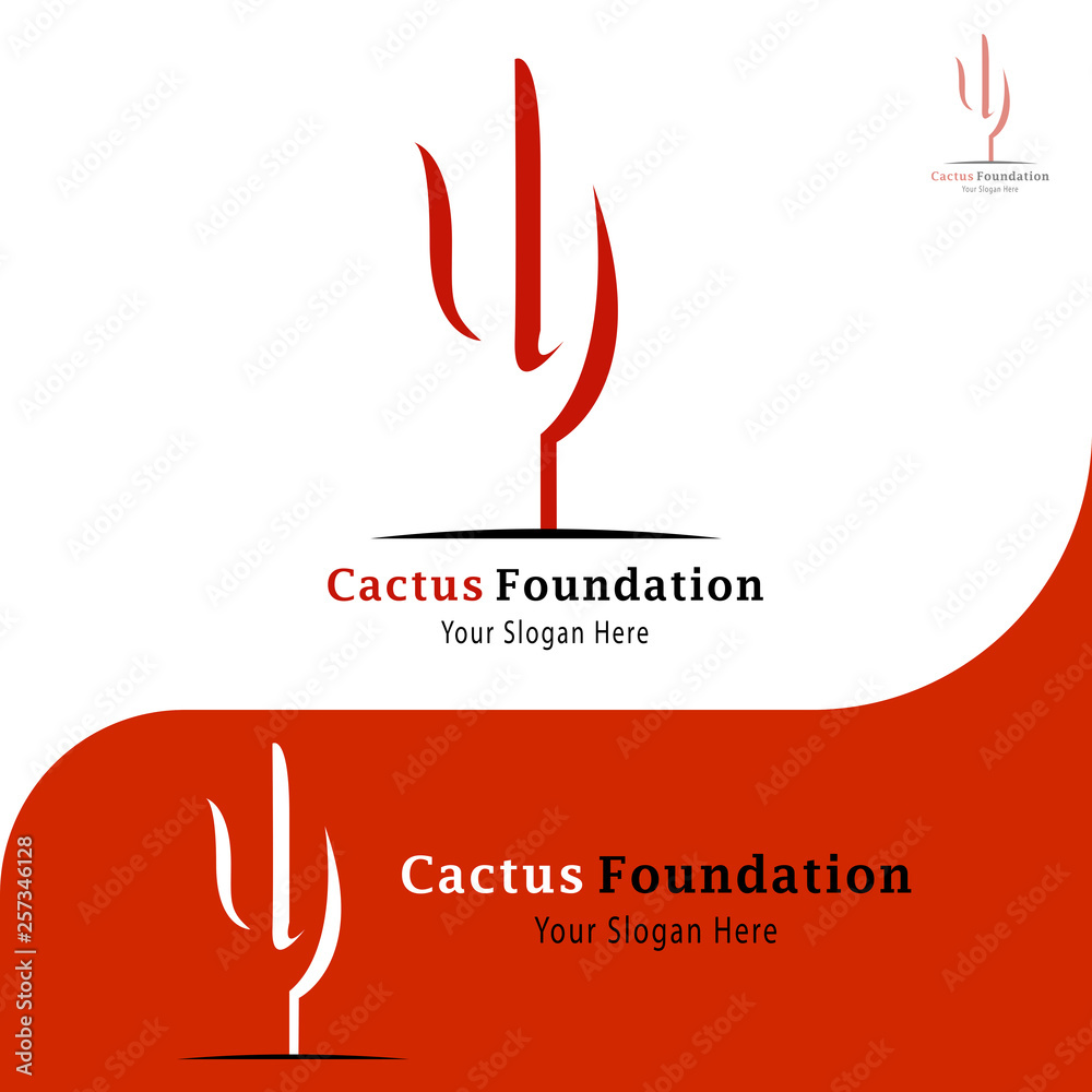 This logo has a cactus plant. This logo is suitable for use as a ...