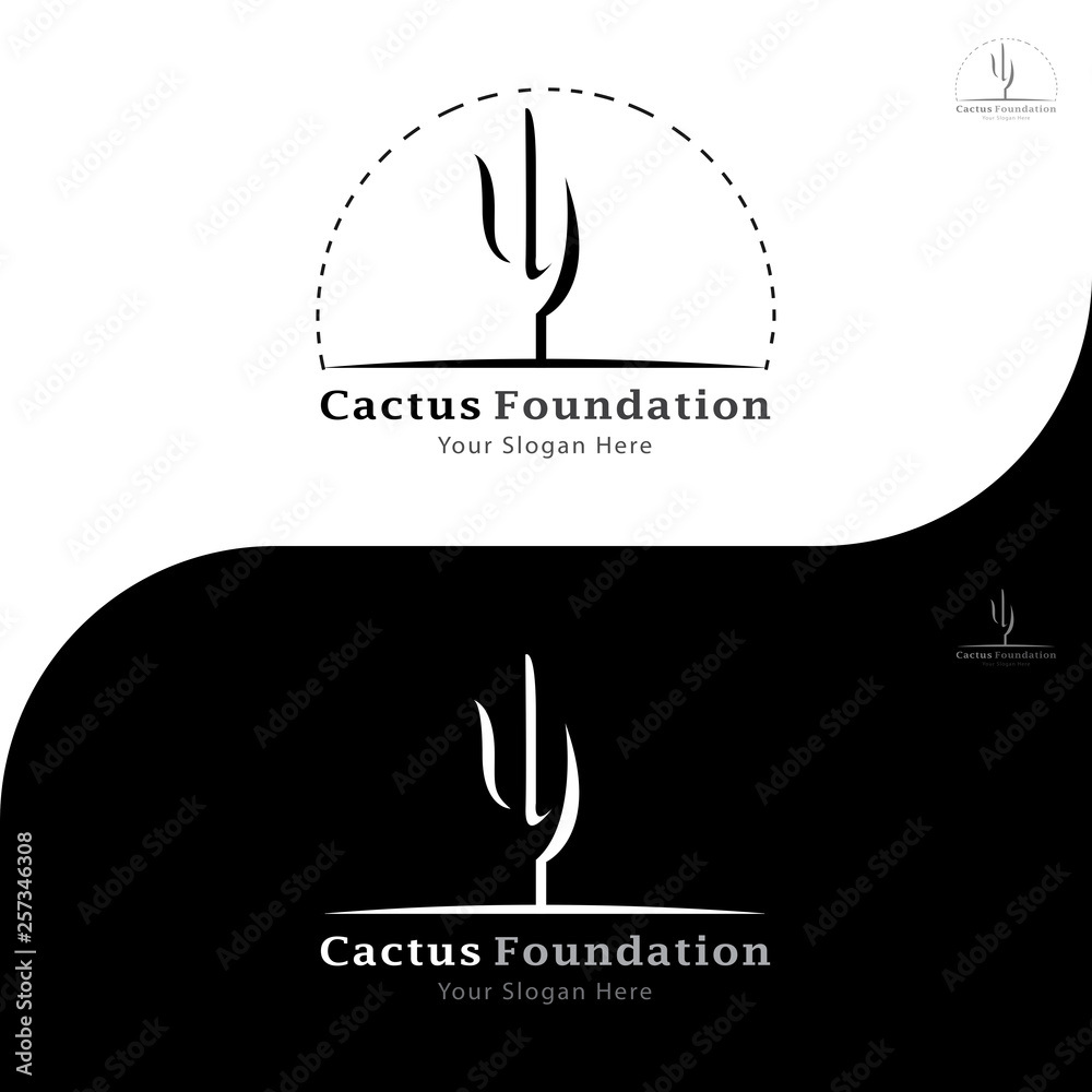 This logo has a cactus plant. This logo is suitable for use as a ...
