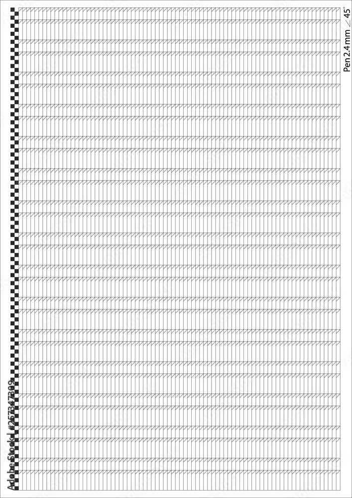 For parallel calligraphy pen nib size 2.4 mm lettering and handwriting practice paper A4 size ...