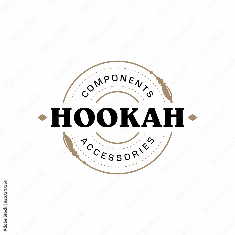 Modern professional logo hookah in gold and white theme Stock Vector ...