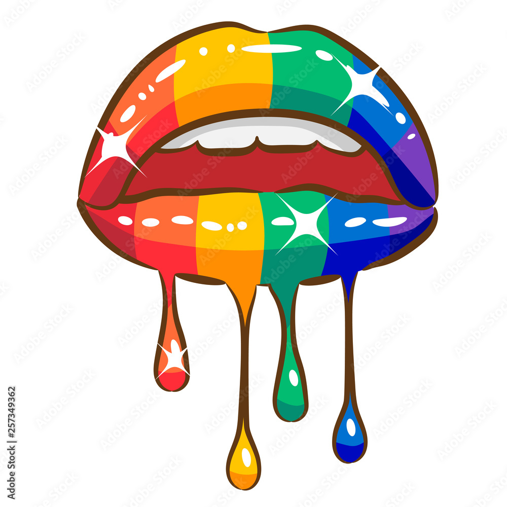 dripping lips vector design Stock Vector | Adobe Stock