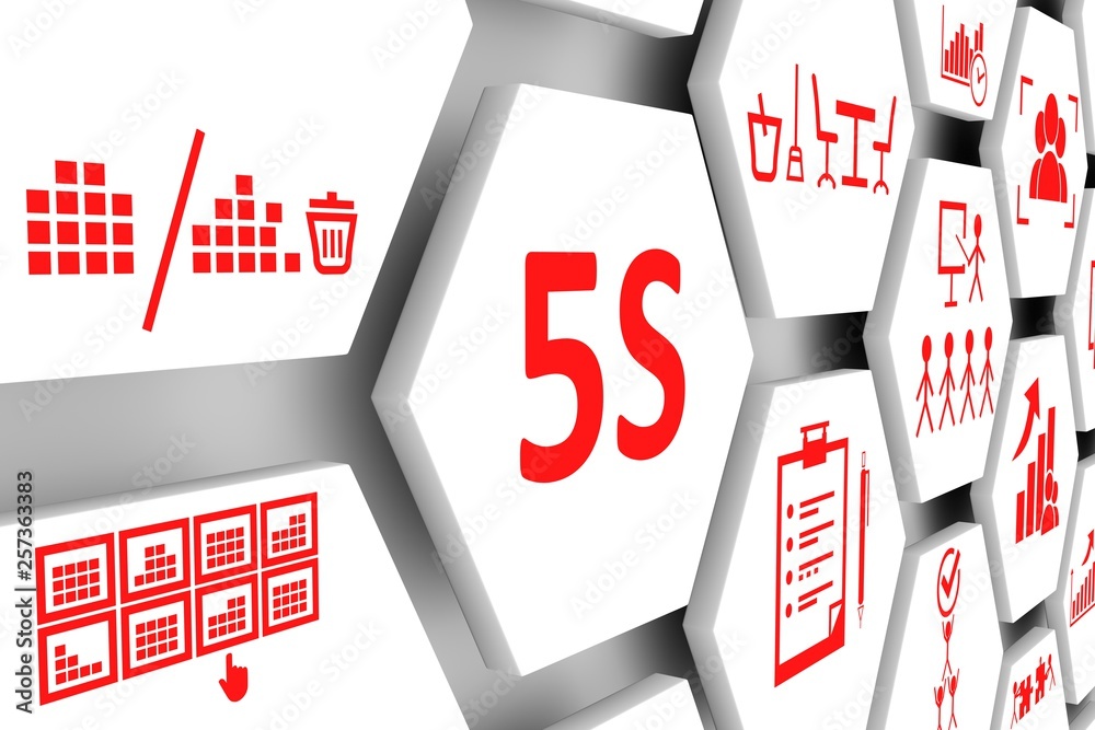 5S concept cell background 3d illustration Stock Illustration | Adobe Stock
