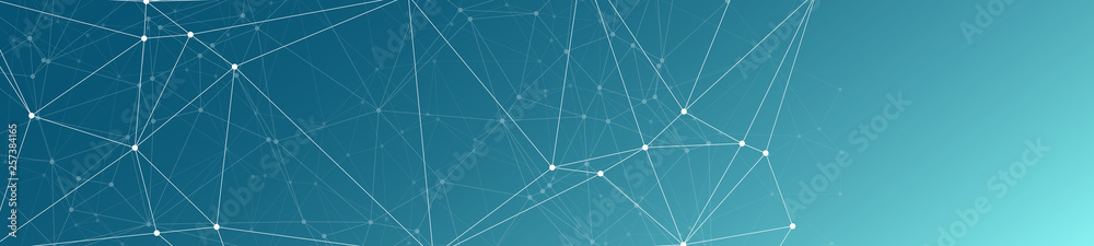 Science and technology connected, connected triangles shapes lines ...