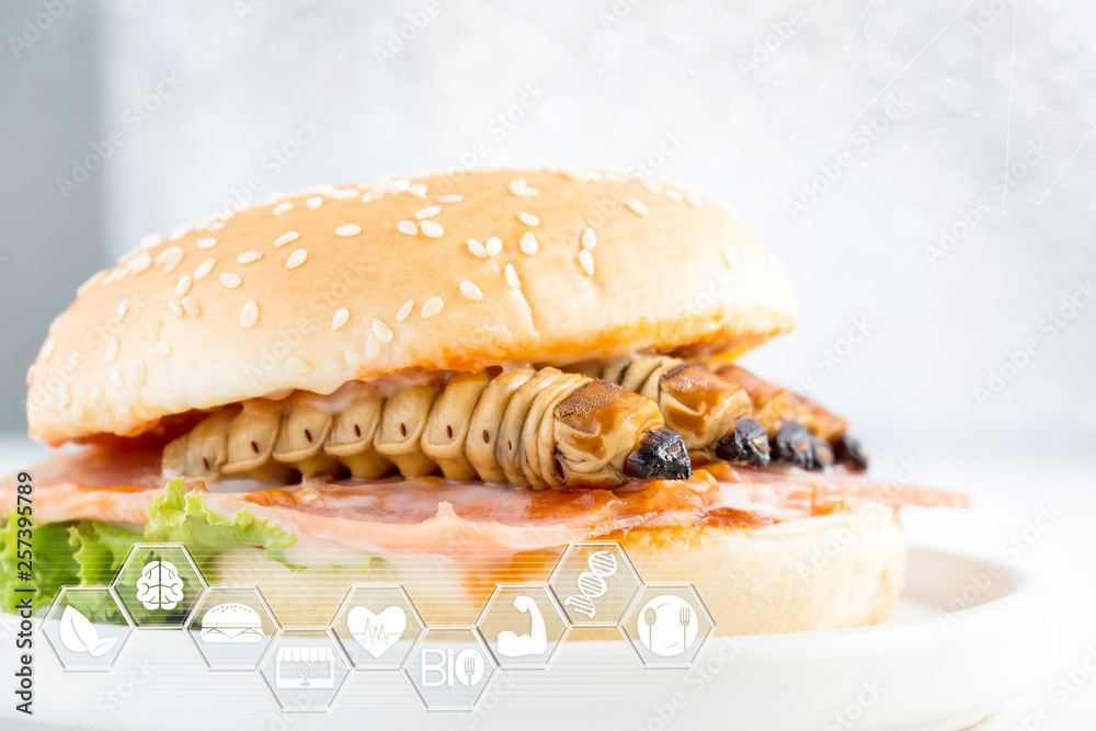 Food Insects: Worm beetle of Scarab Beetle for eating as food items in ...
