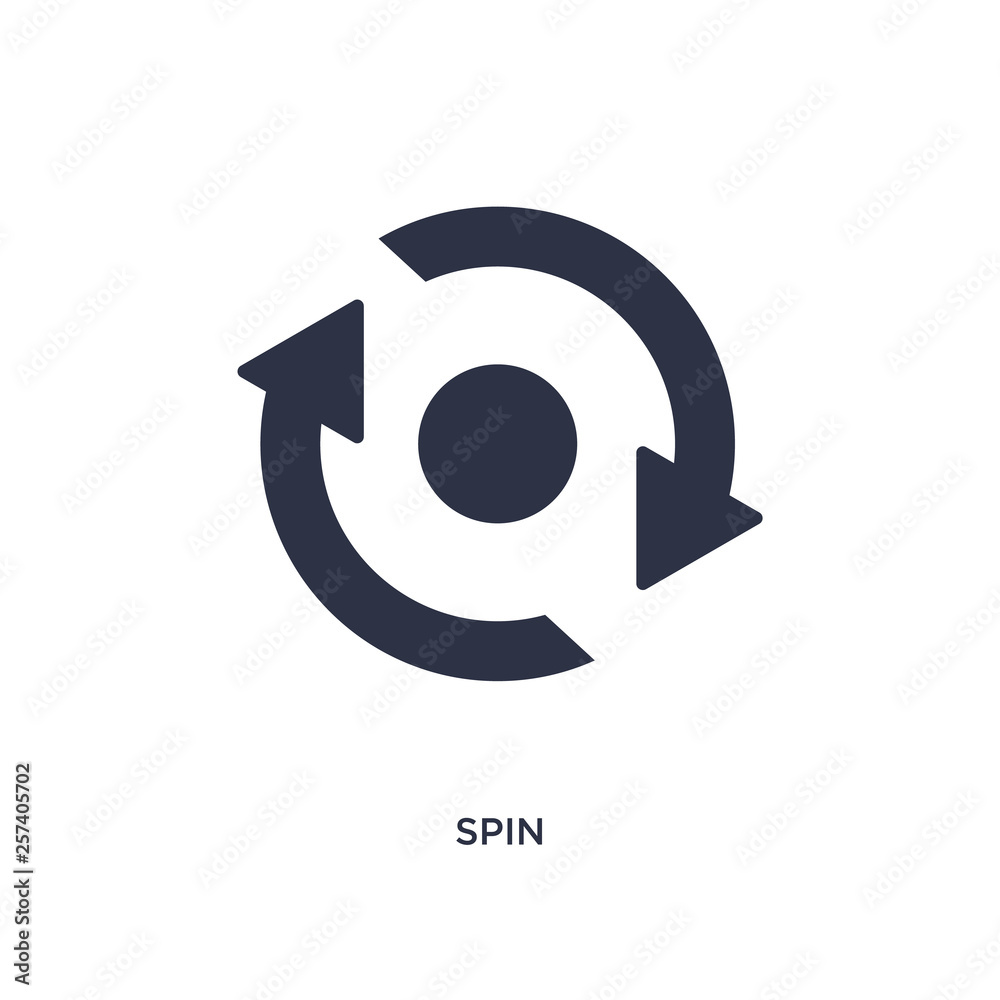 spin icon on white background. Simple element illustration from arrows ...