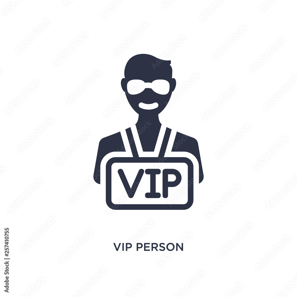Vecteur Stock vip person icon on white background. Simple element ...