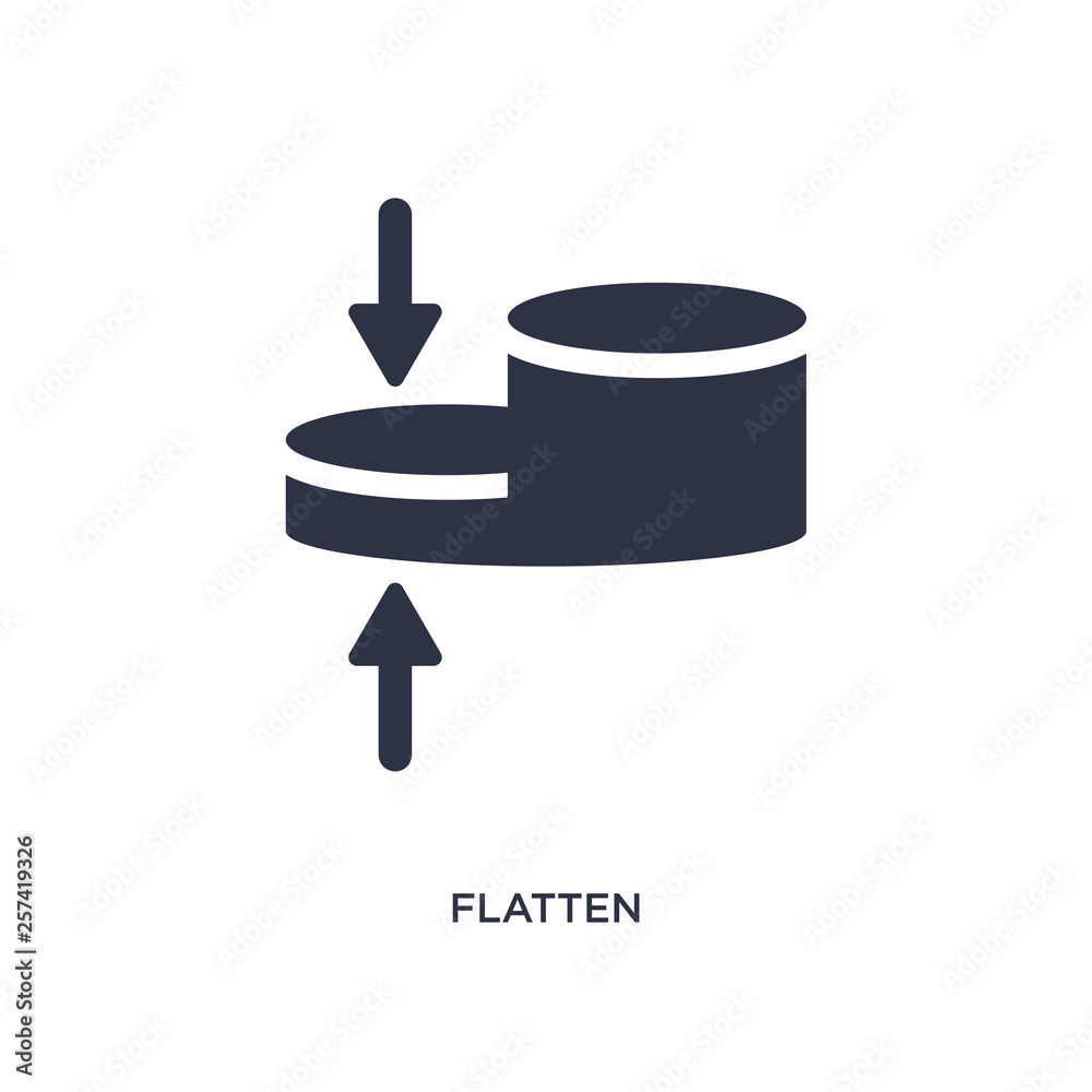 flatten icon on white background. Simple element illustration from ...