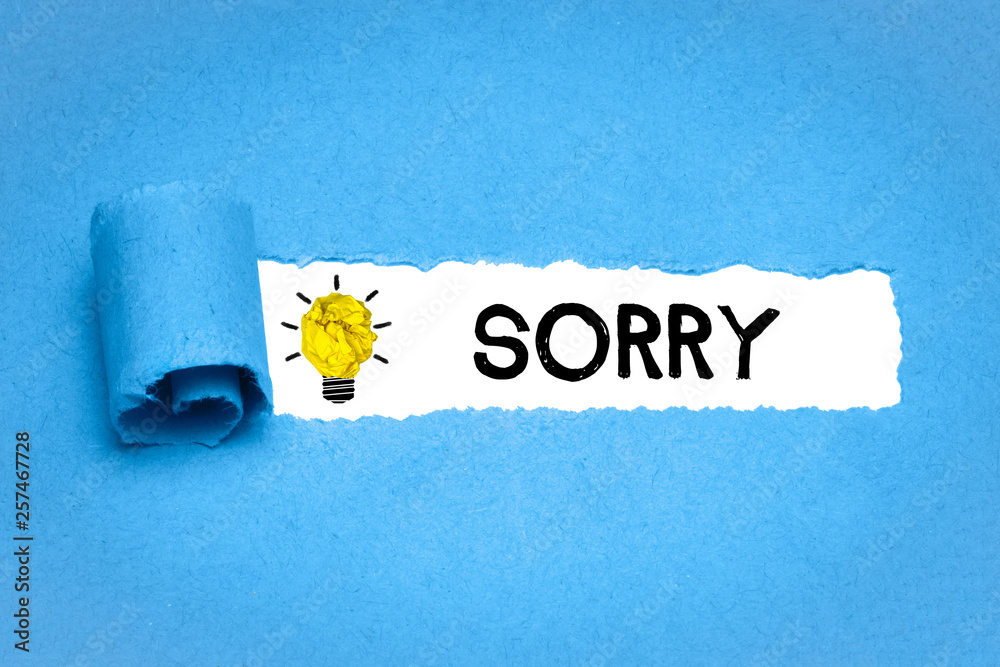 Sorry Stock Photo | Adobe Stock