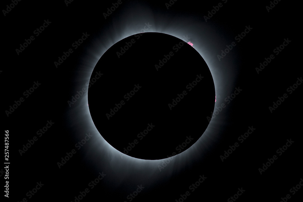 Solar prominence seen during total solar eclipse Stock Photo | Adobe Stock