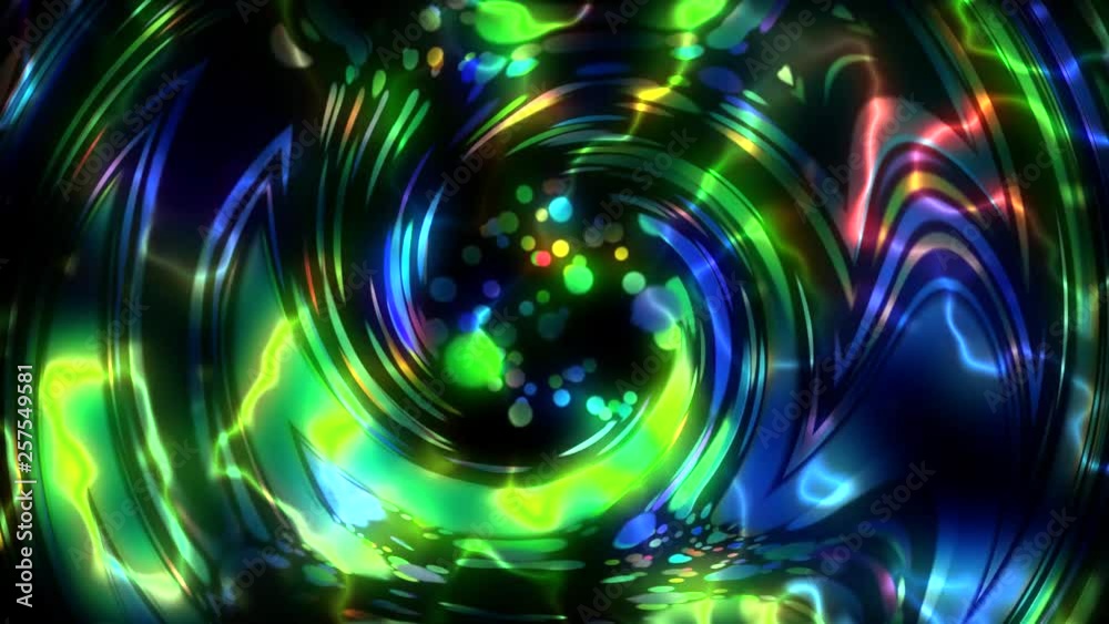 Abstract Light twist Animation in a glass sphere. Plasma Twirl Effect ...