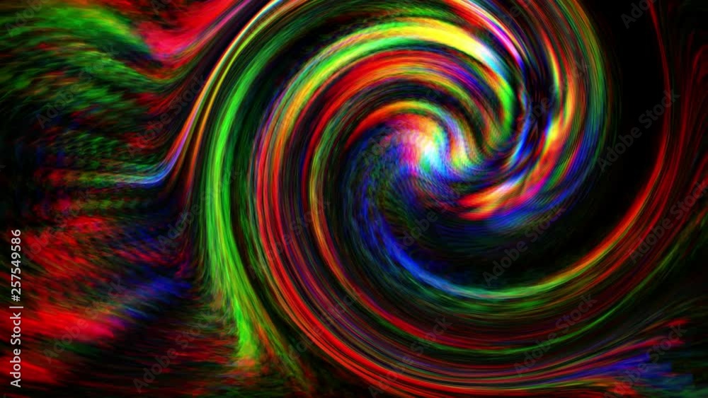 Bended Soft RGB Color Space. Twisted Light ray Animation Backdrop ...