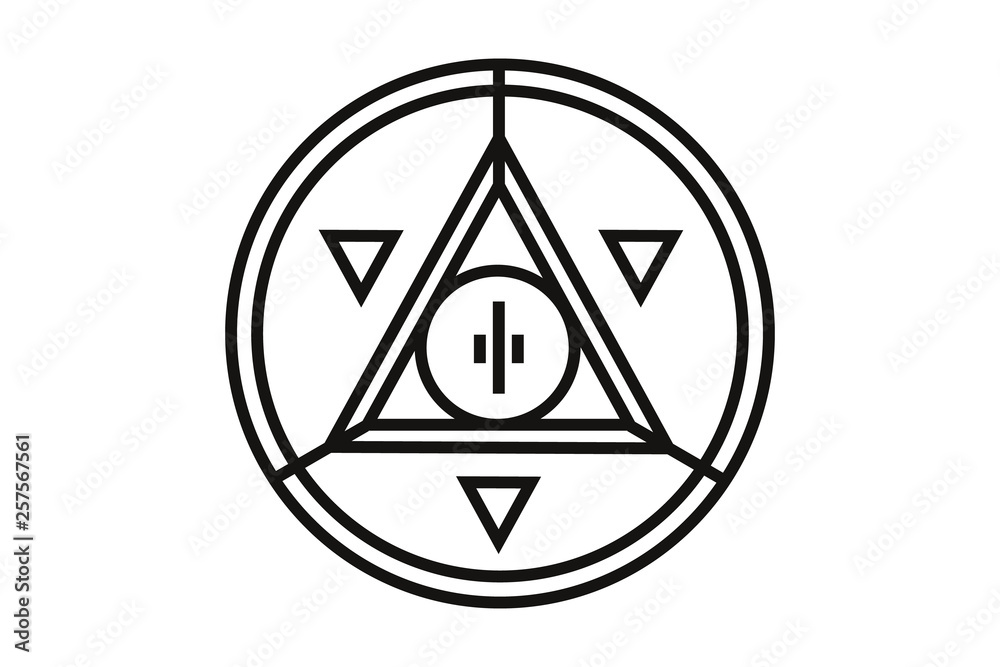 Pyramid Eye money coin icon. The coin depicts the Masonic symbol - the ...