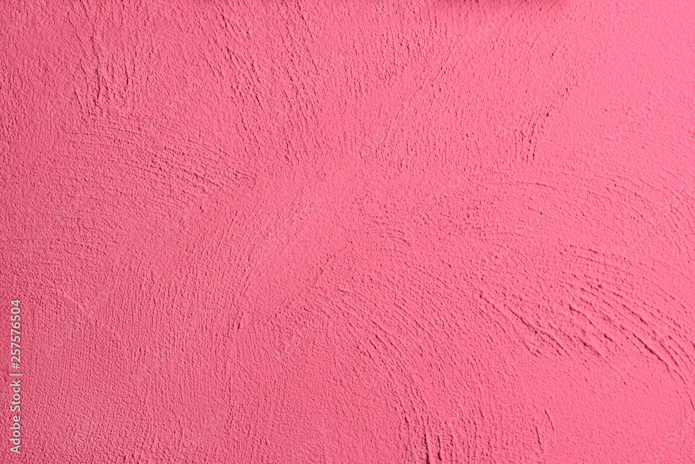Pattern on rough render cement wall paint with pink color, grunge ...