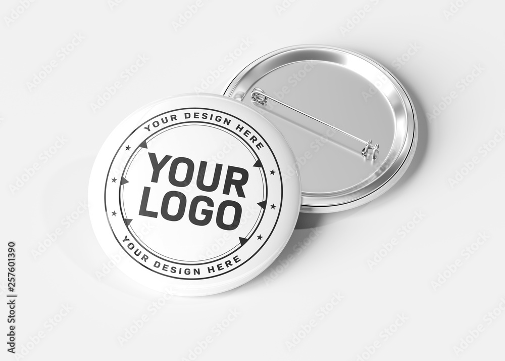 Badge on white background 3D rendering Stock Illustration | Adobe Stock