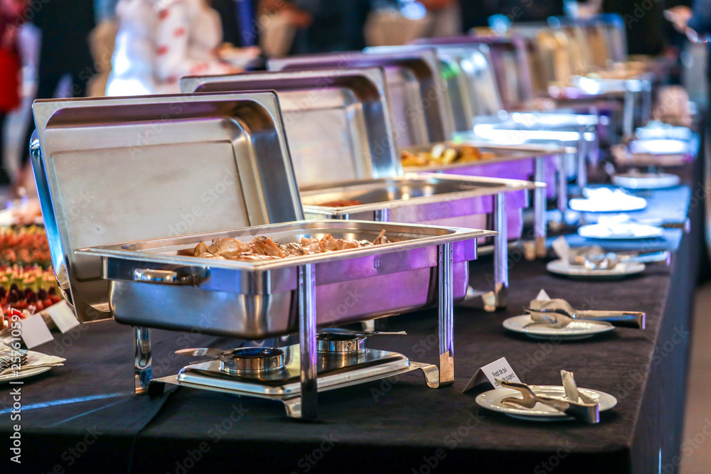 Chafing Dish with food Stock Photo | Adobe Stock