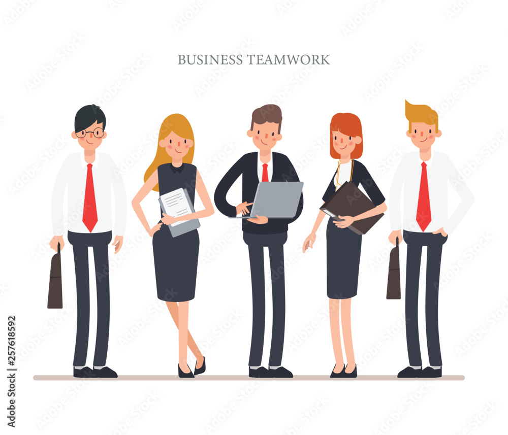 Business people teamwork character. Animation scene people community ...