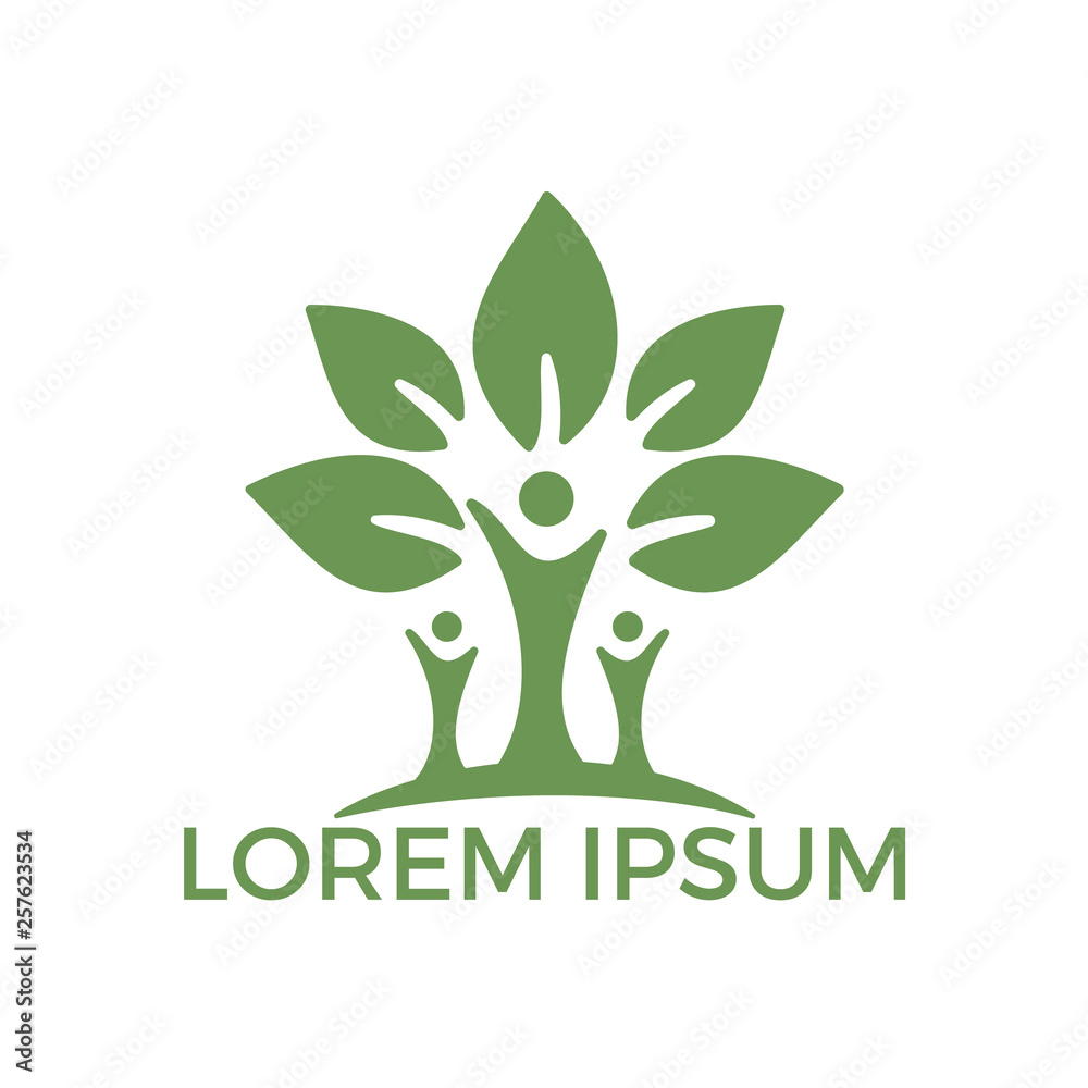 Family tree logo design. Family health logo design template. Family ...