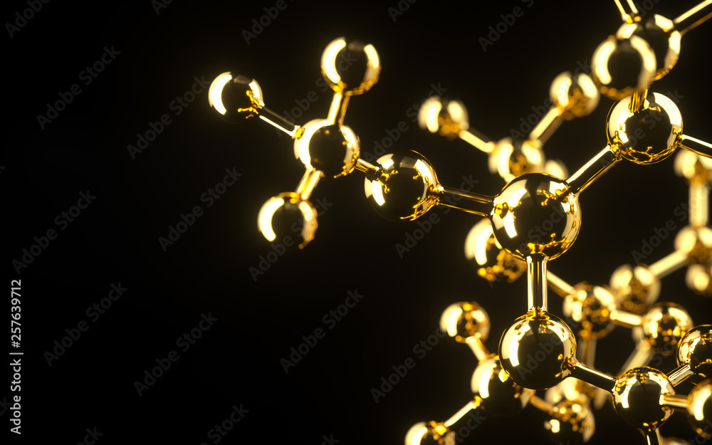 molecule model. Science concept. 3d rendering,conceptual image. Stock ...