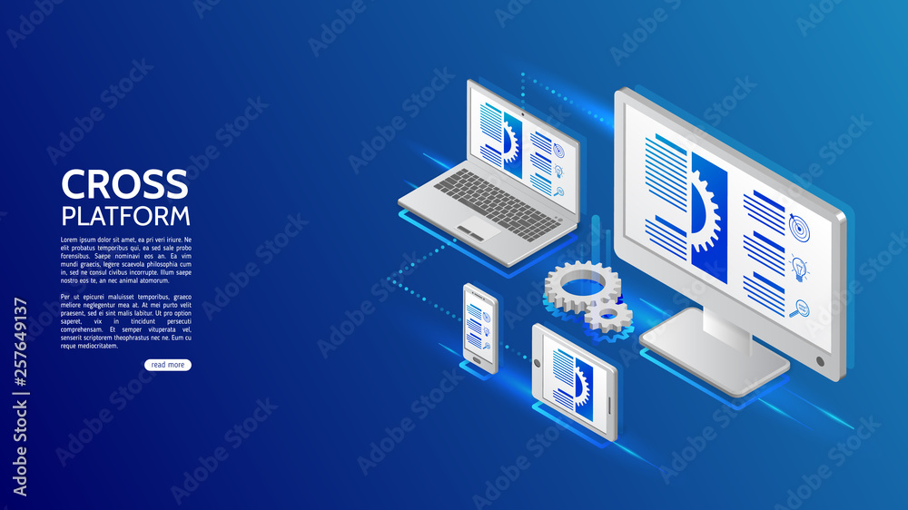 Adaptive responsive webdesign. Cross platform website development ...