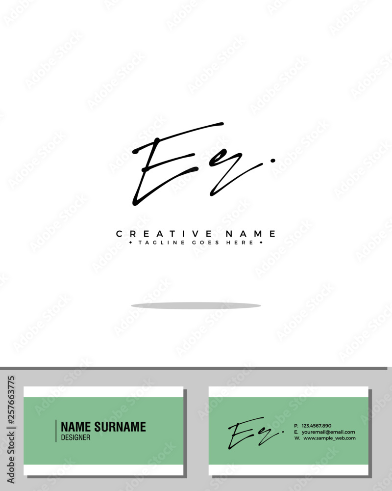 E R ER initial handwriting logo template vector. signature logo concept ...