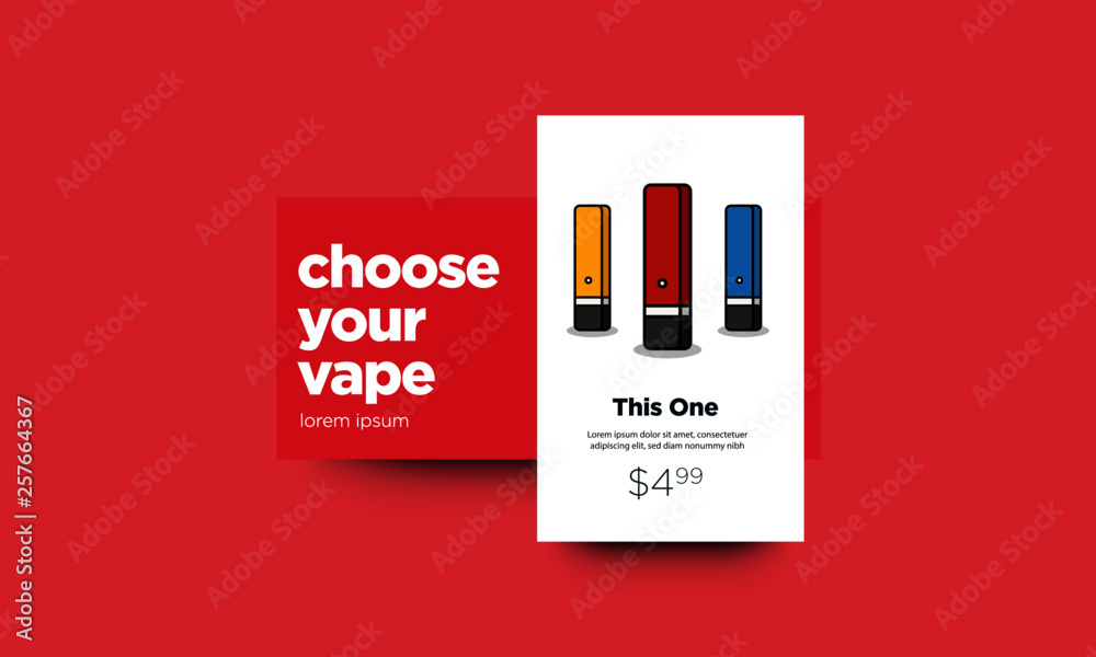 Choose Your Vape Menu Design Stock Vector | Adobe Stock