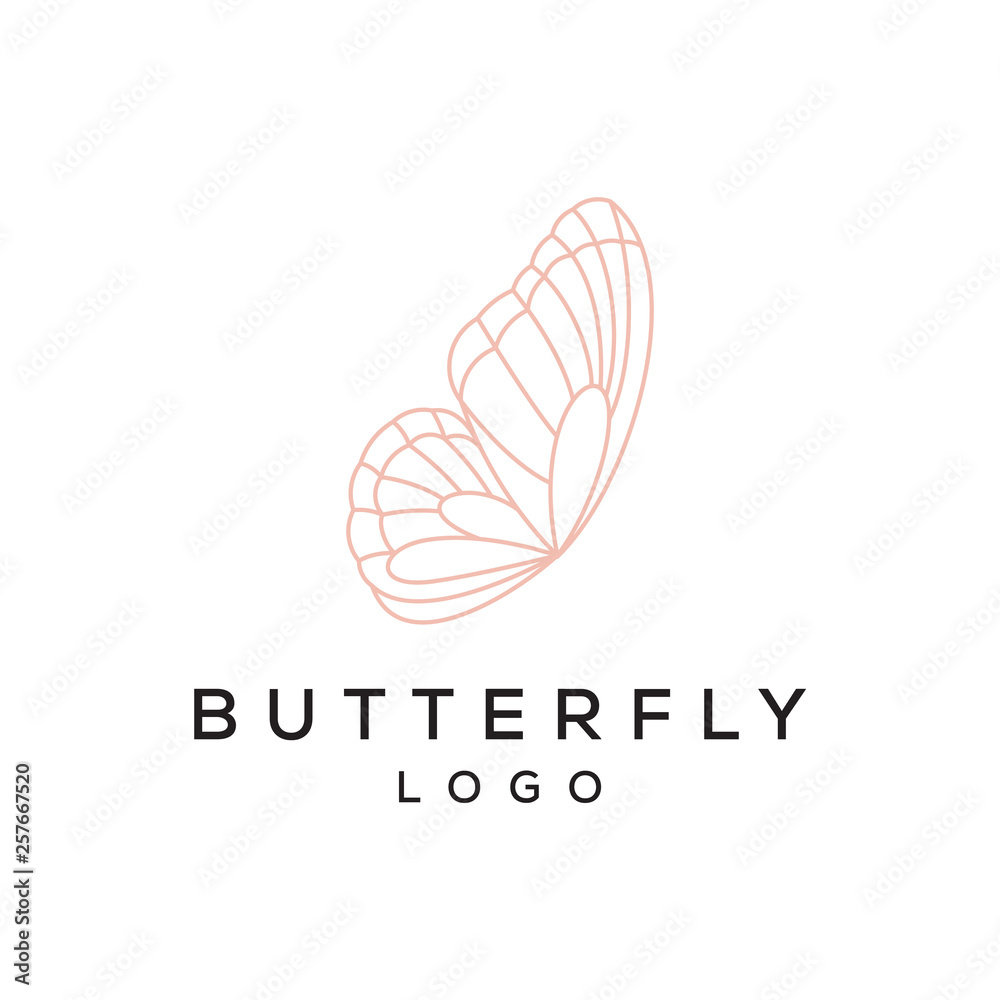 butterfly vector logo design Stock Vector | Adobe Stock