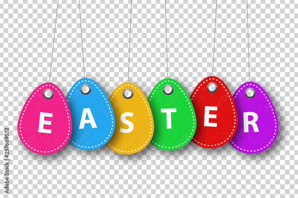 Vector realistic isolated price tags for Easter sale for template ...