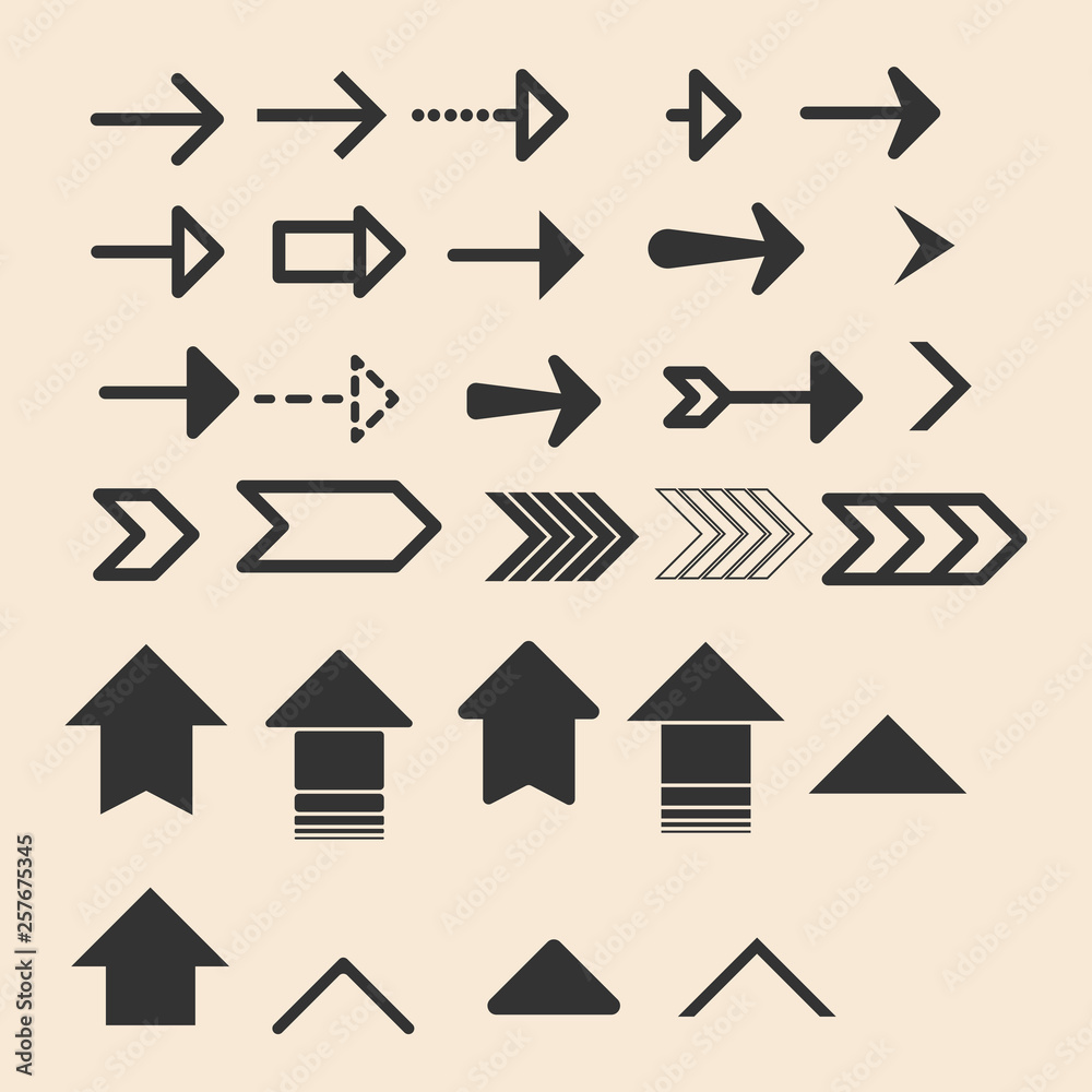 Arrow vector icon set Stock Vector | Adobe Stock